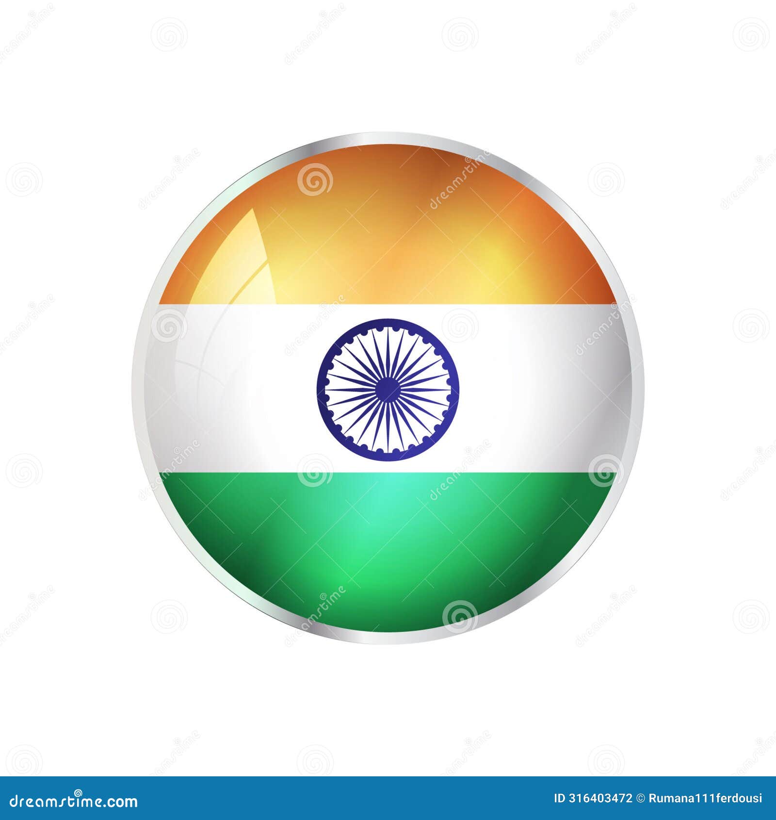 Round National Flag Pin of India Stock Photo - Illustration of indian ...