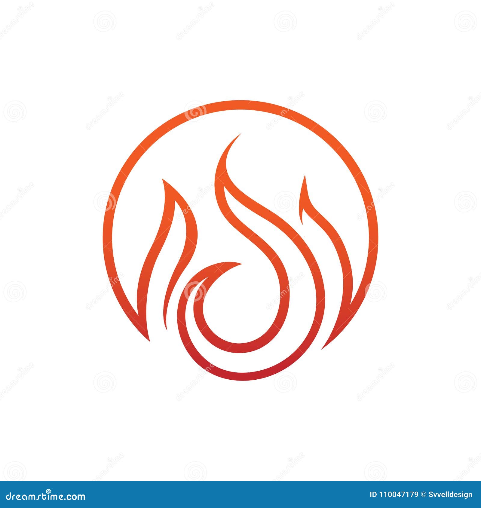 Circular Flames Emblem Symbol Design Stock Vector - Illustration of ...