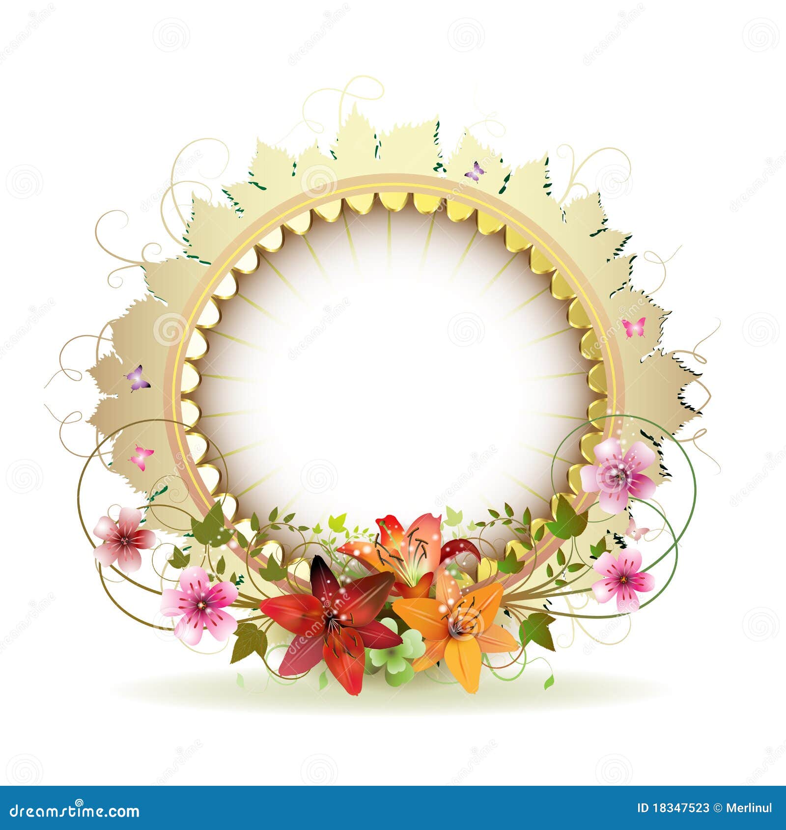 Circular Floral Fantasy Designs In Multi-colours Royalty-Free Stock ...