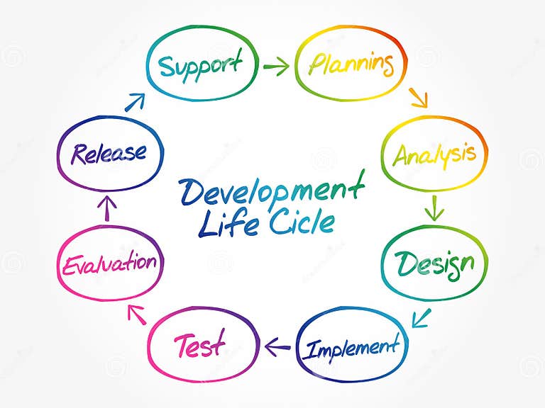Circular Flow Chart of Life Cycle Stock Illustration - Illustration of ...