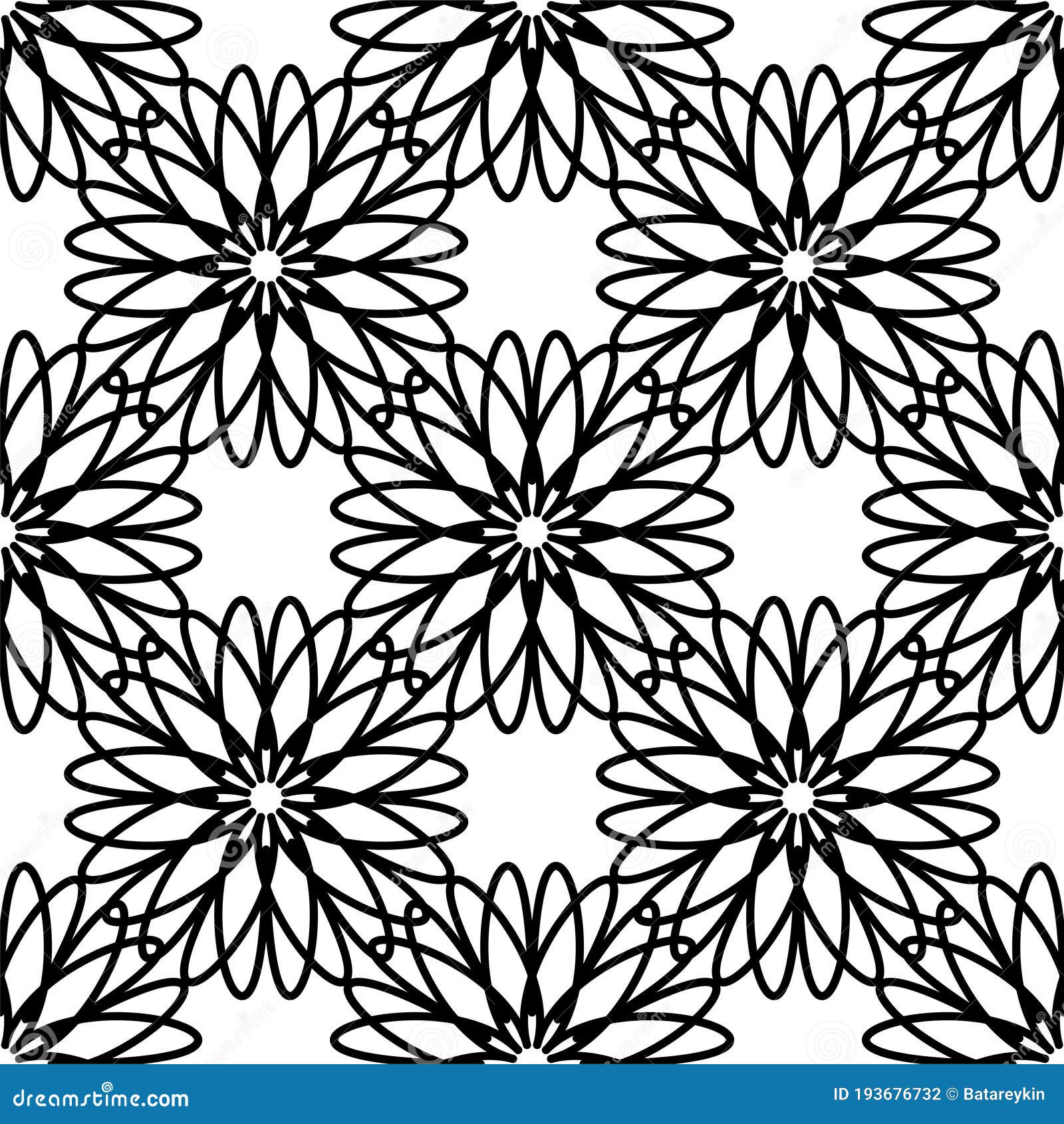 Circular Flower Decorative Patterns Stock Vector - Illustration of ...