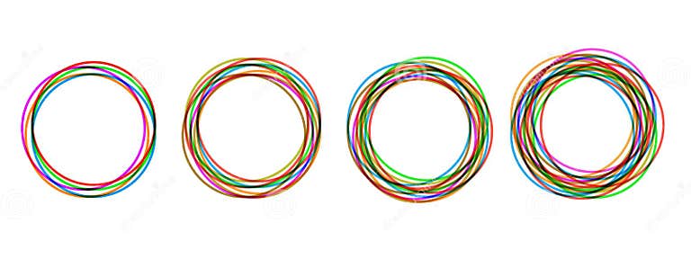 Circular Form, Set of Circles Using Sketch Drawing Circle Lines ...