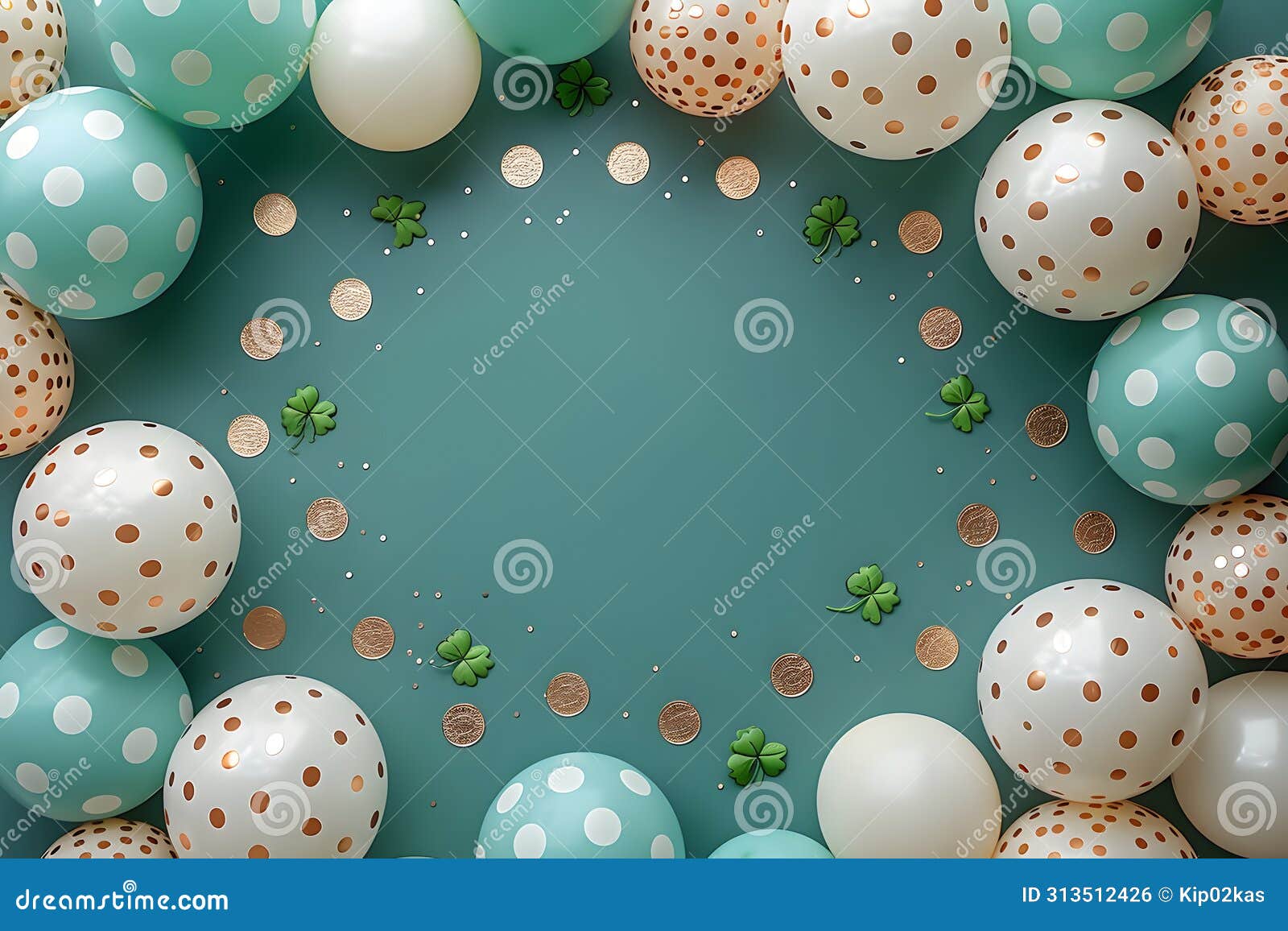 Circular Formation of Balloons Generative AI Stock Illustration ...
