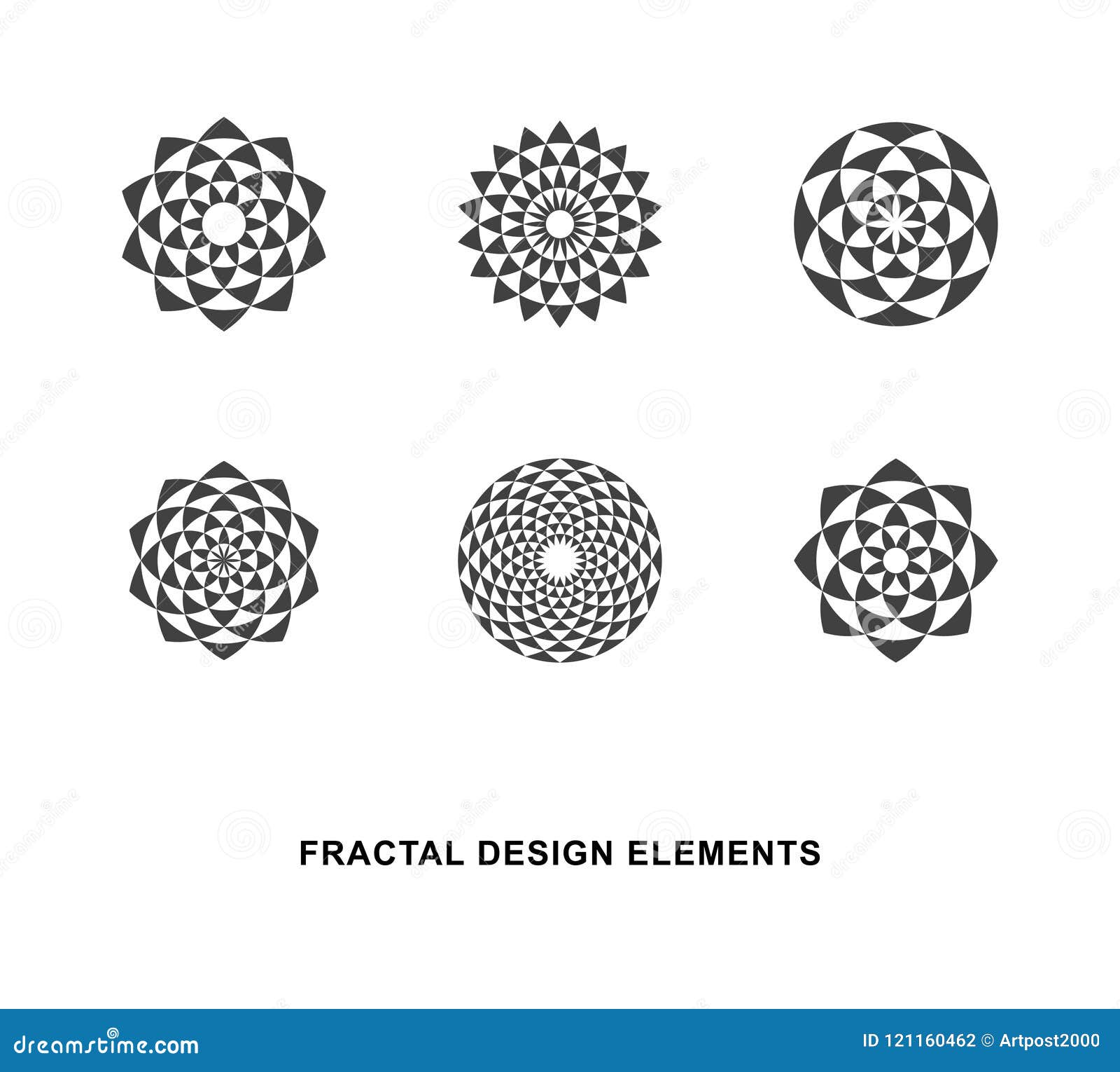 Circular Fractal Design Elements Stock Vector - Illustration of dynamic ...