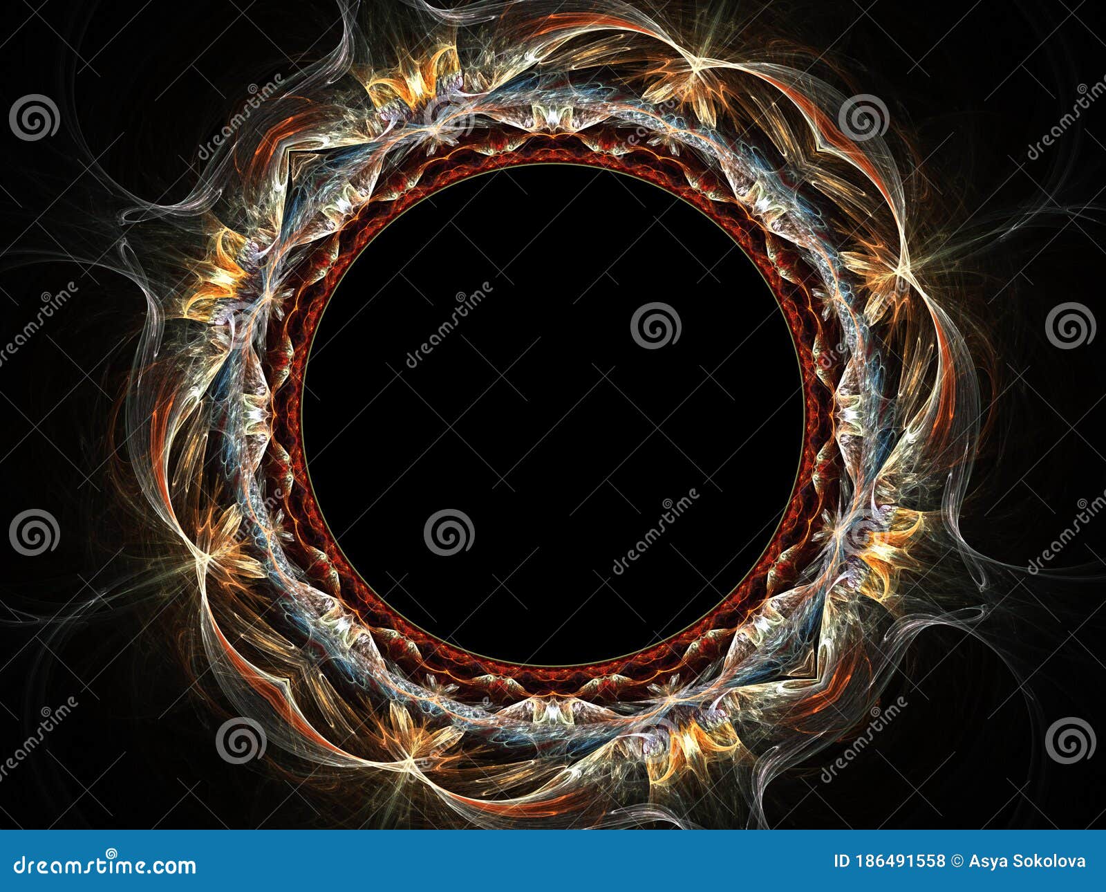 Circular Fractal stock illustration. Illustration of awareness - 186491558