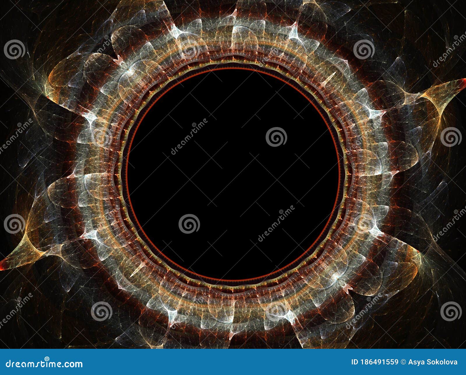 Circular Fractal stock illustration. Illustration of metaphysical ...