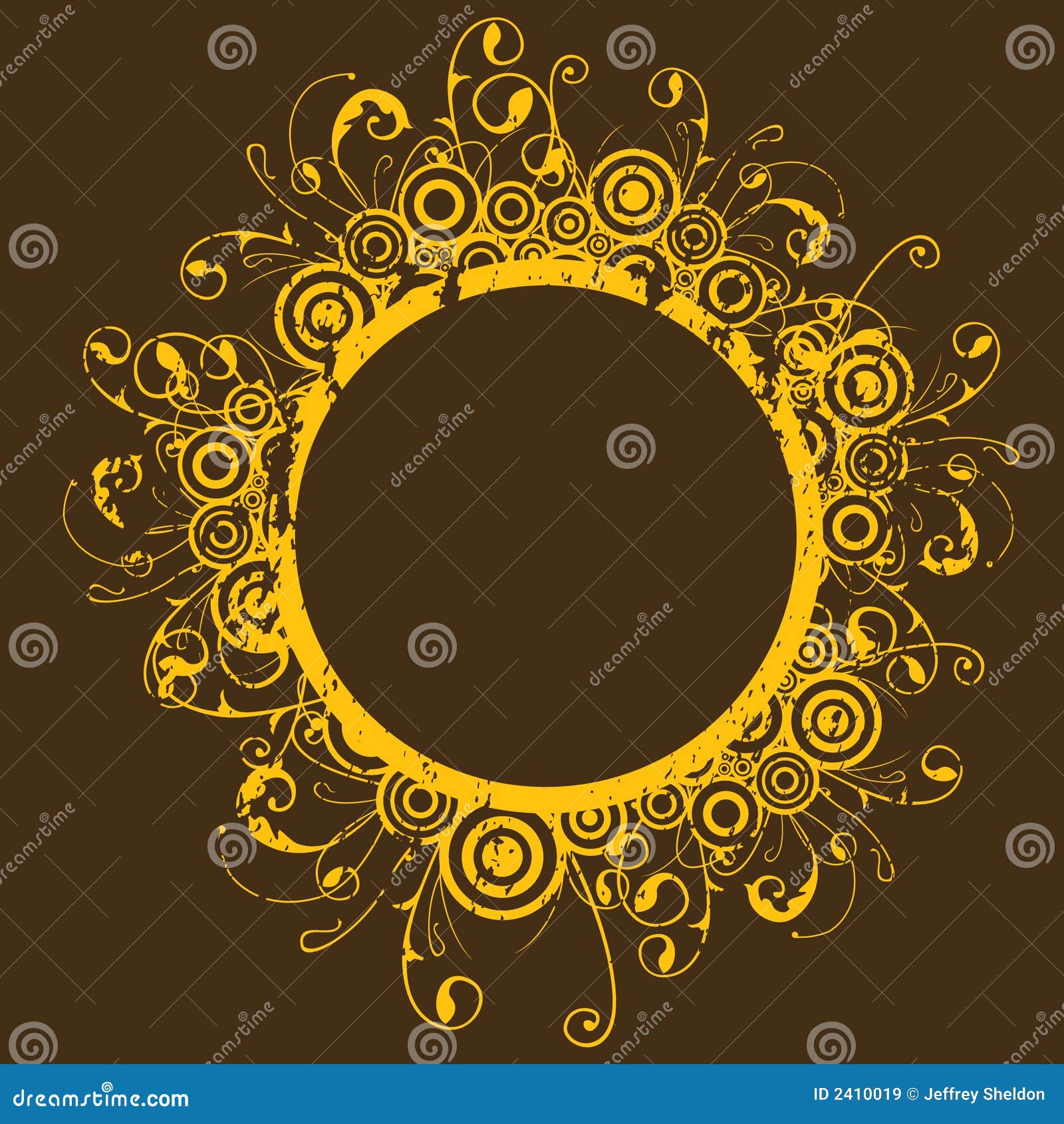 Circular frame stock vector. Illustration of round, curved - 2410019
