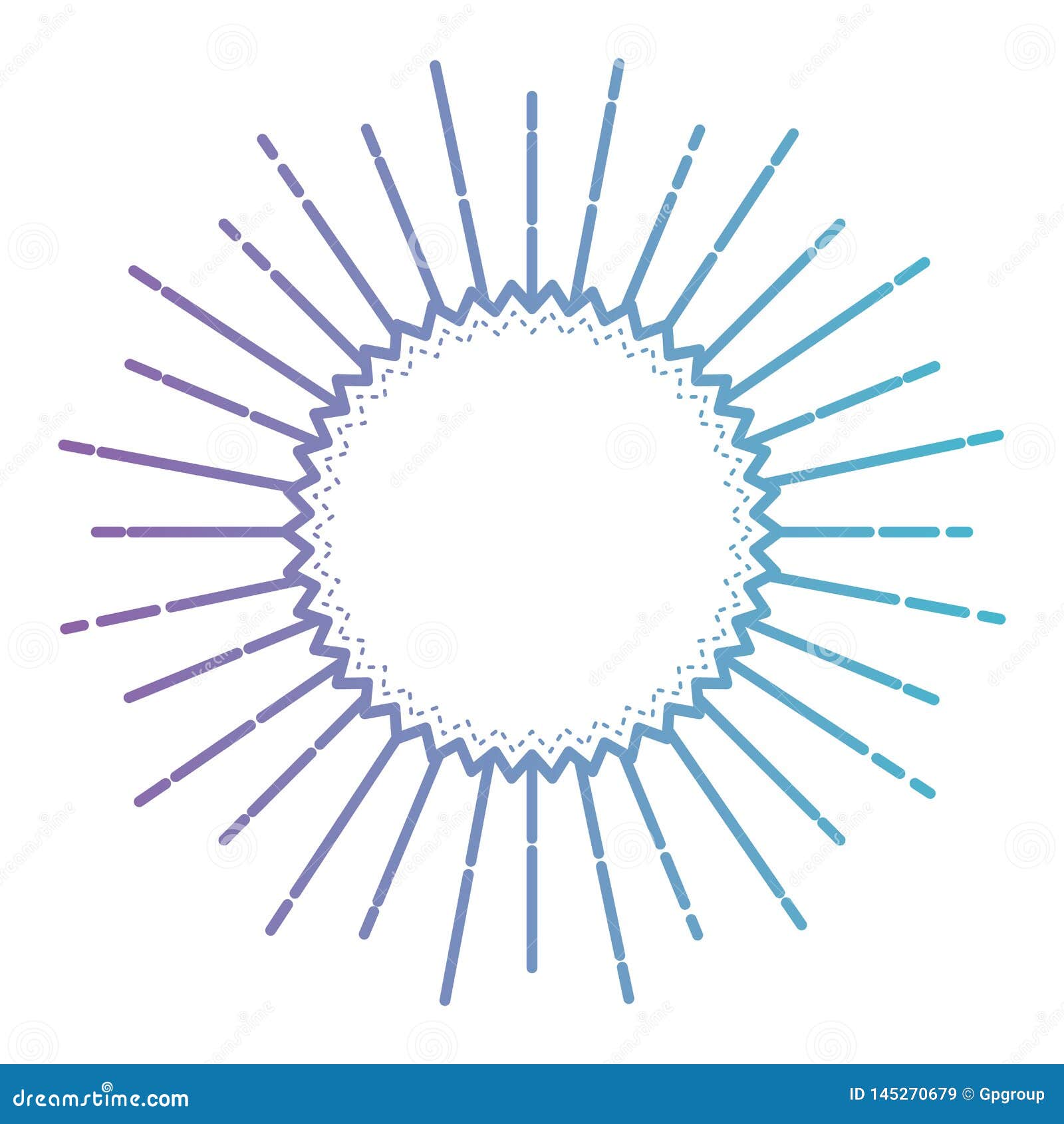Circular frame with burst stock vector. Illustration of badge - 145270679