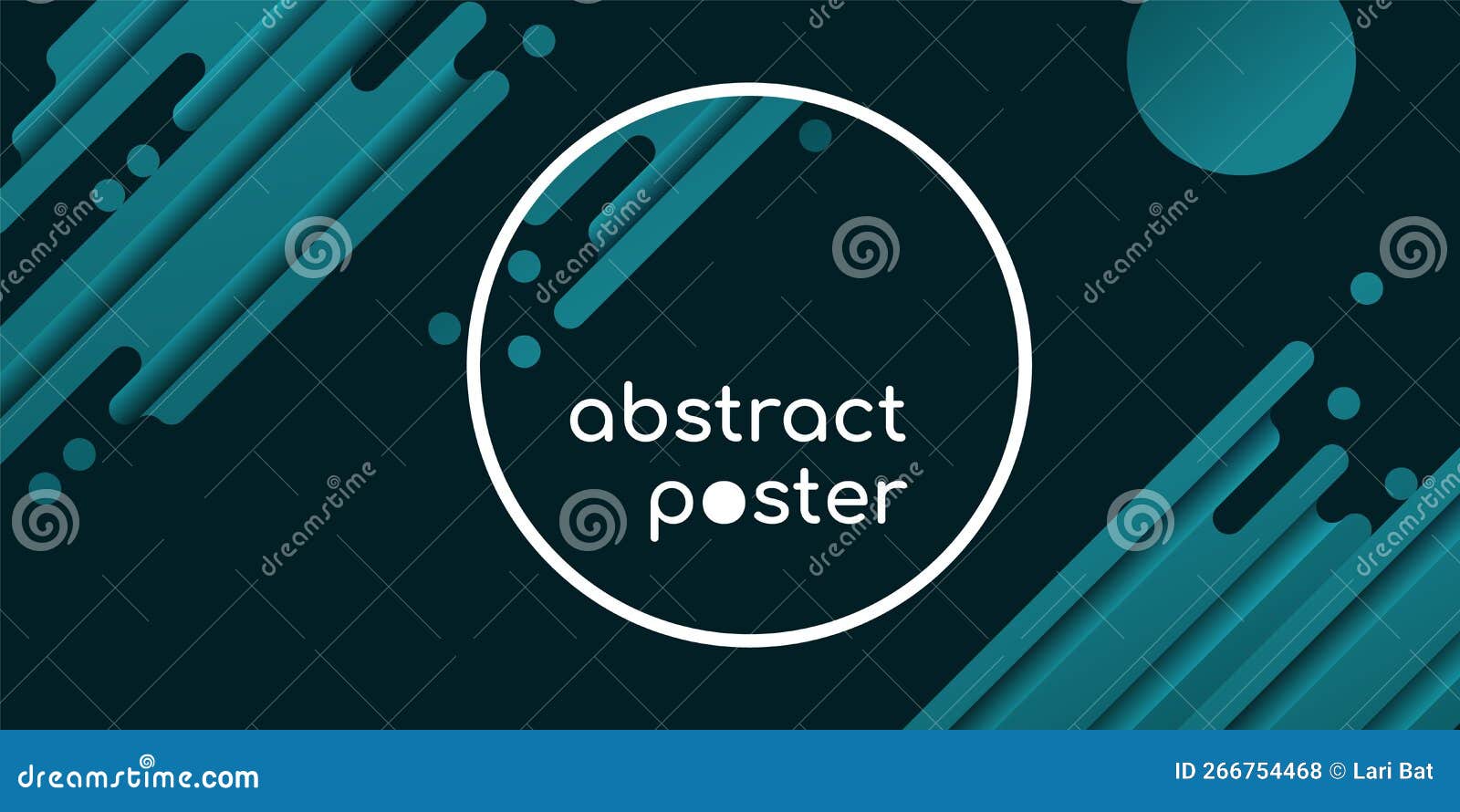 Circular Frame and Diagonal Rounded Geometric Elements on Abstract ...