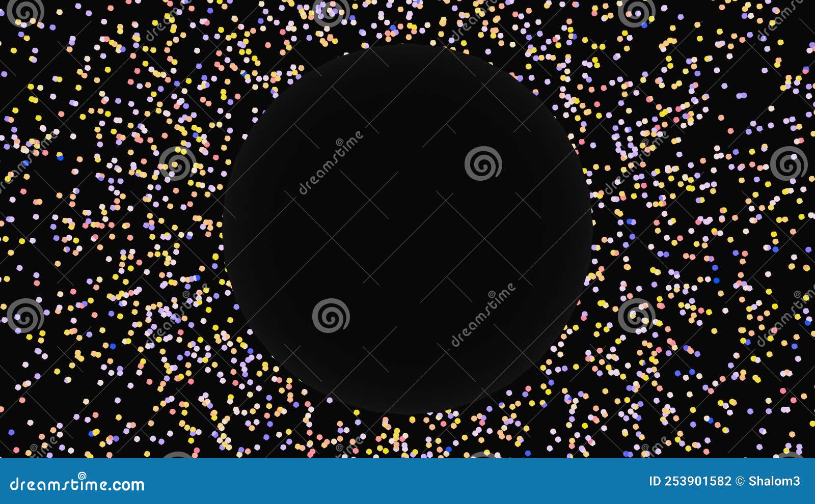 Circular Frame is Formed from Light Particles Moving on a Black ...