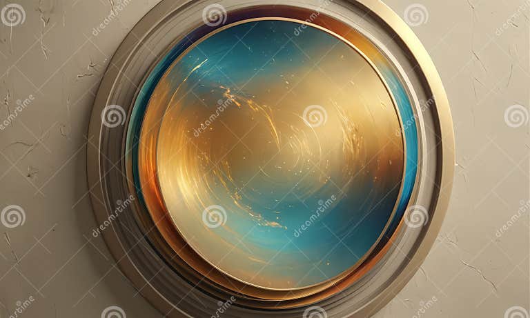 Circular Frame with Gradient Background Transitions from Blue To Orange ...