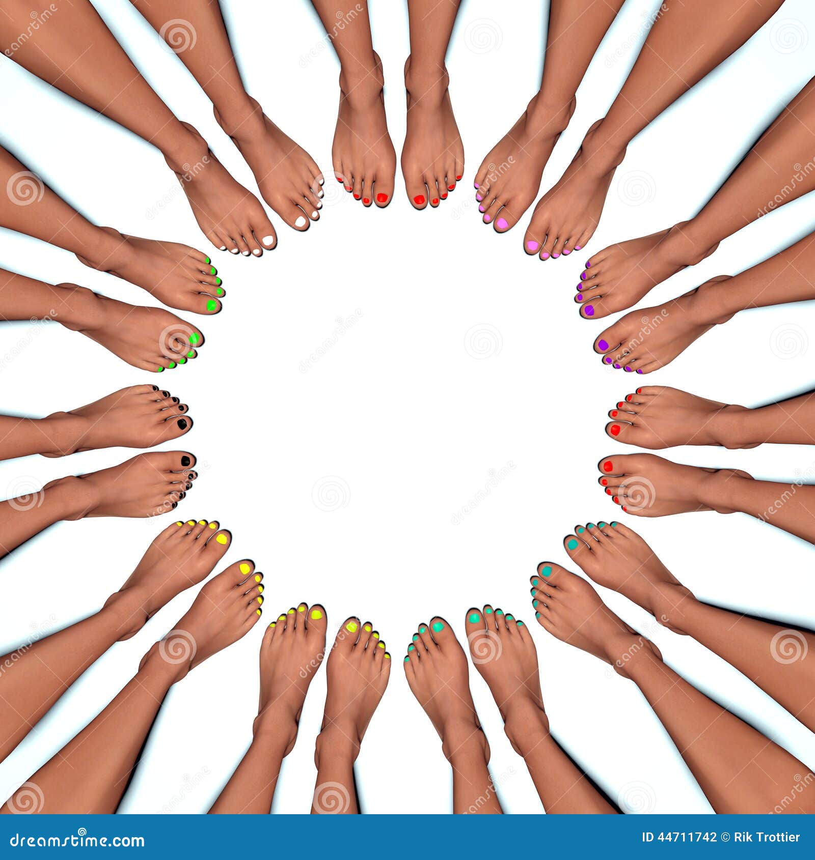 Painted Toenails Stock Illustration - Image: 44711742