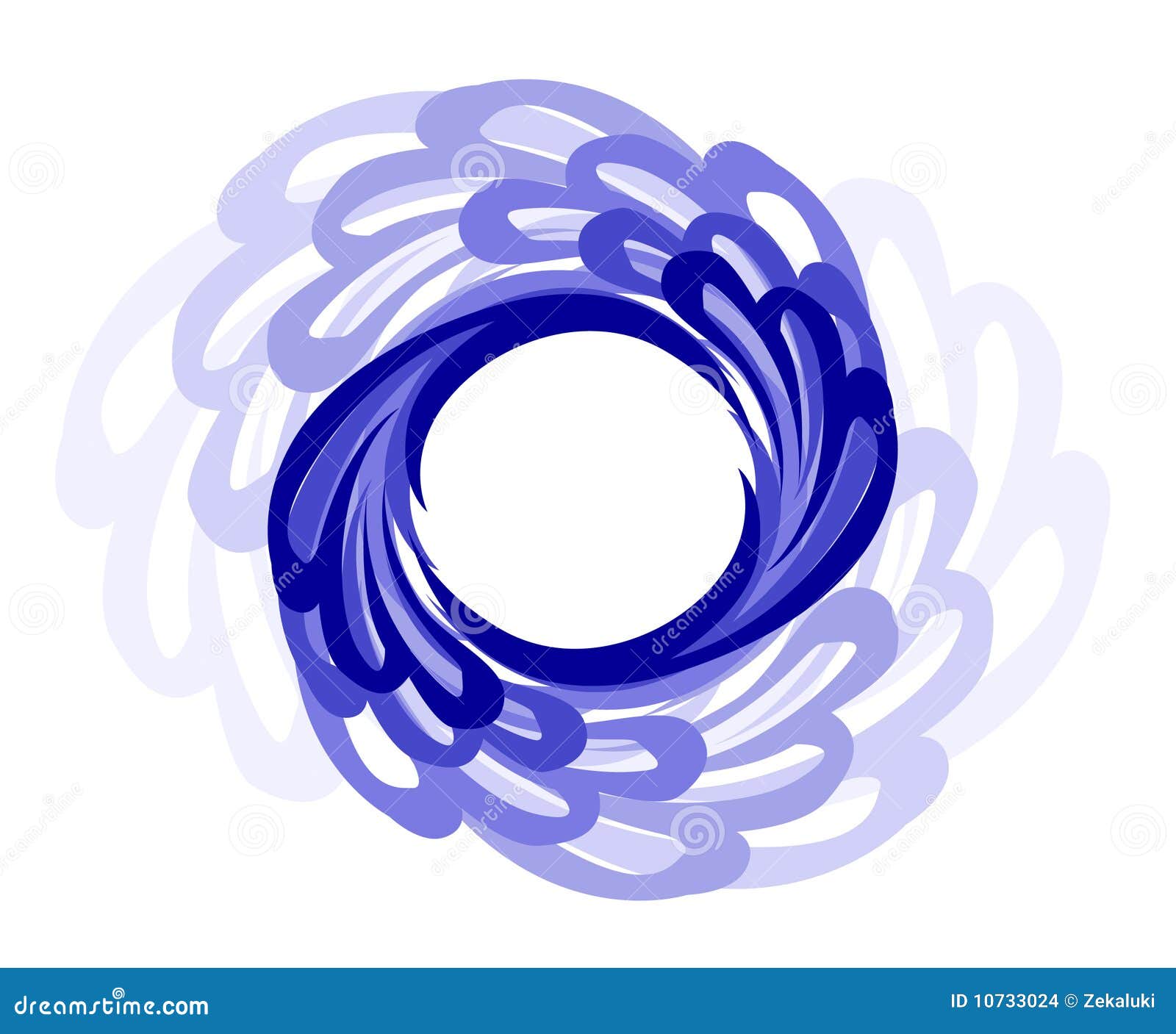 Circular Frame. Style of Water. Stock Vector - Illustration of ...