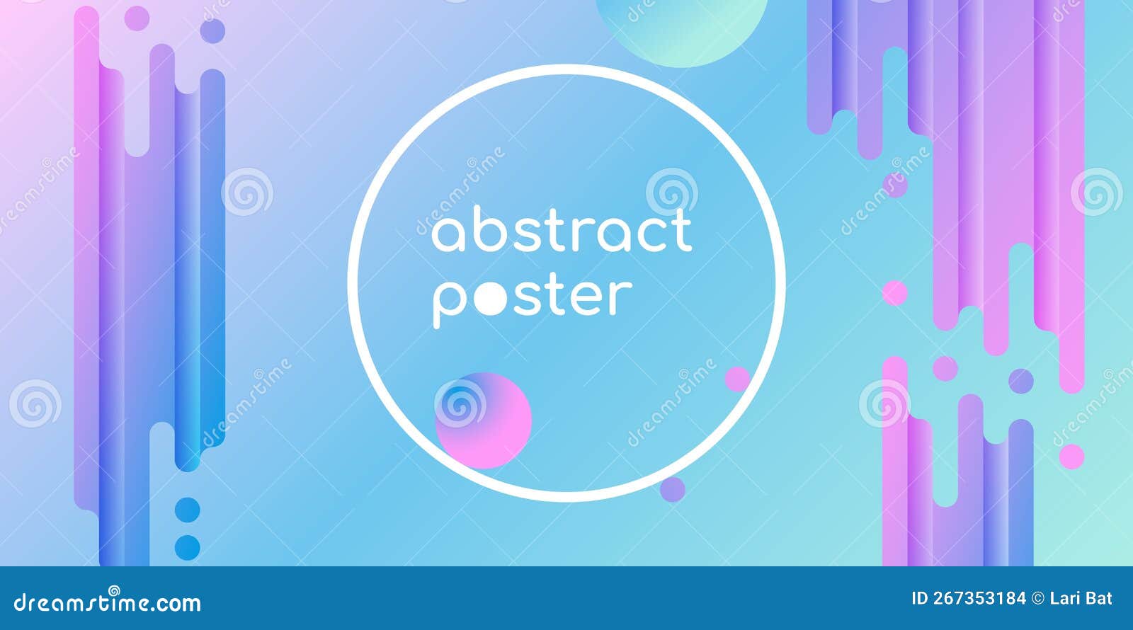 Circular Frame and Vertical Rounded Geometric Elements on Abstract ...