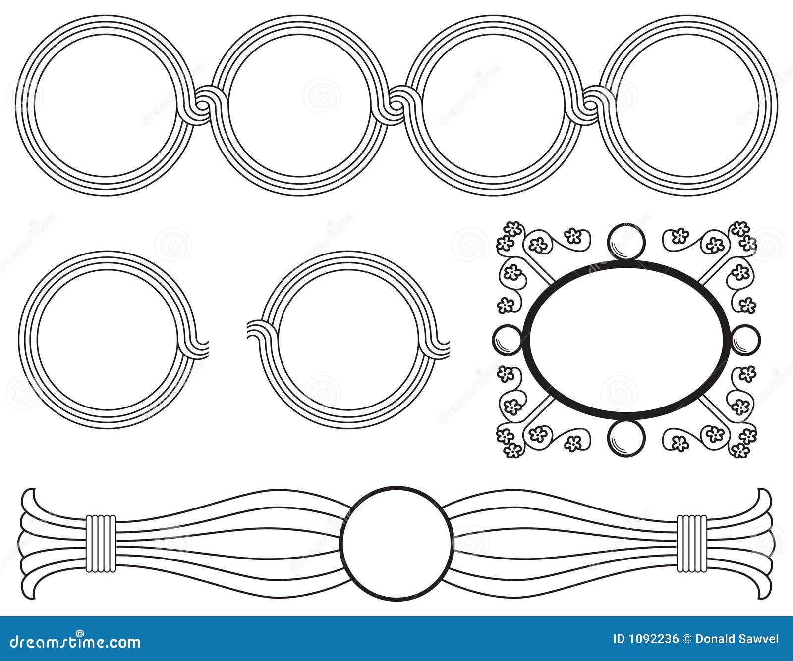 Circular Frames stock vector. Illustration of emblem, element - 1092236