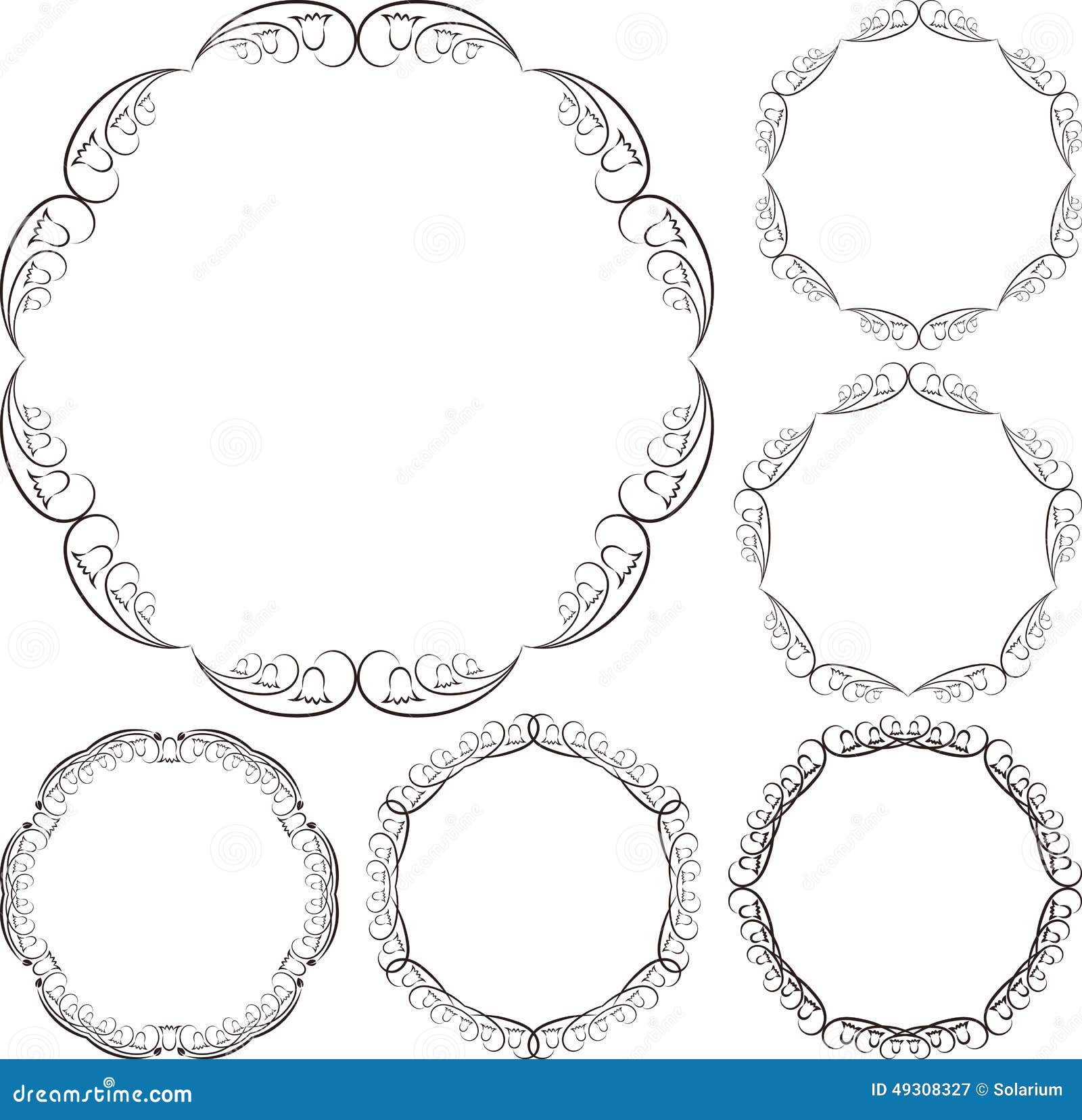 Circular frames stock vector. Illustration of artistic - 49308327