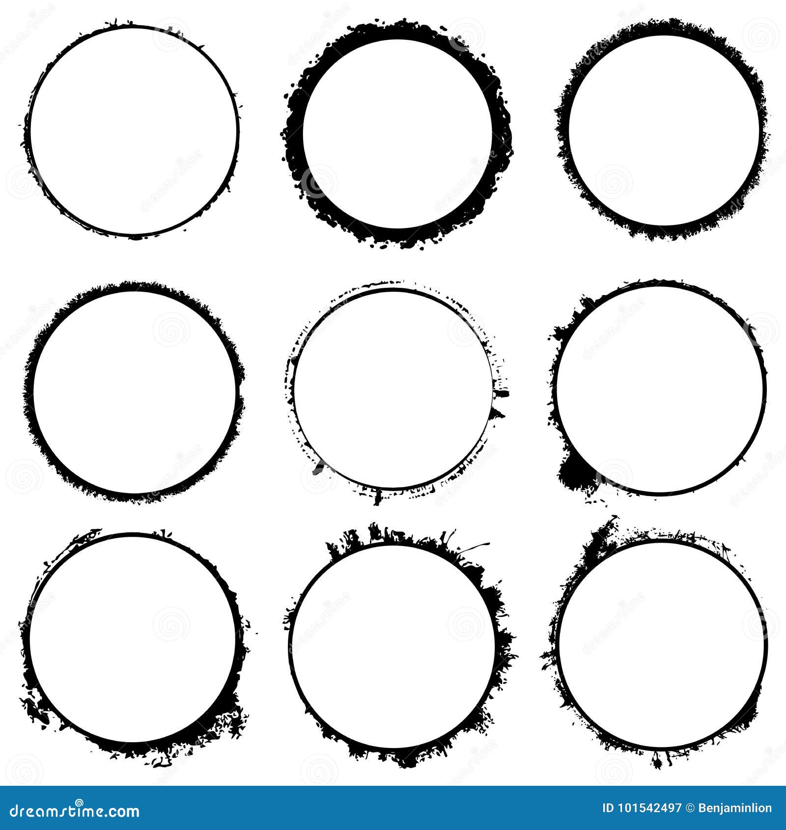Circular Frames Set stock vector. Illustration of collection - 101542497