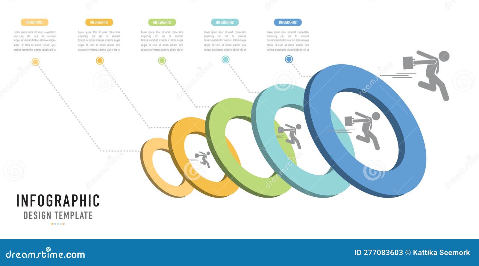 Circular or Funnel Mind Map Infographic for Business Presentation Stock ...