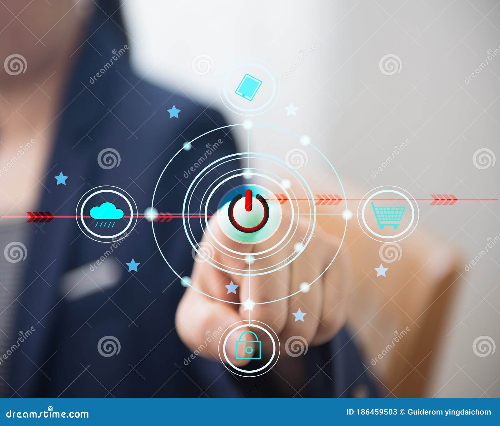 Circular Futuristic Interface of Smart Home Automation Assistant on ...