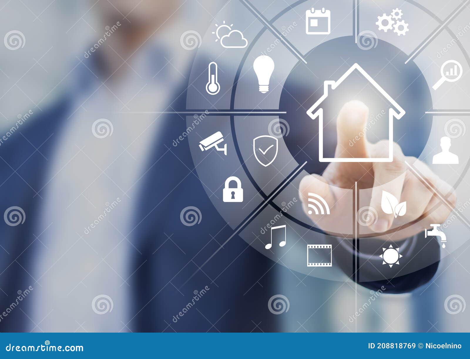 Circular Futuristic Interface of Smart Home Automation Assistant ...