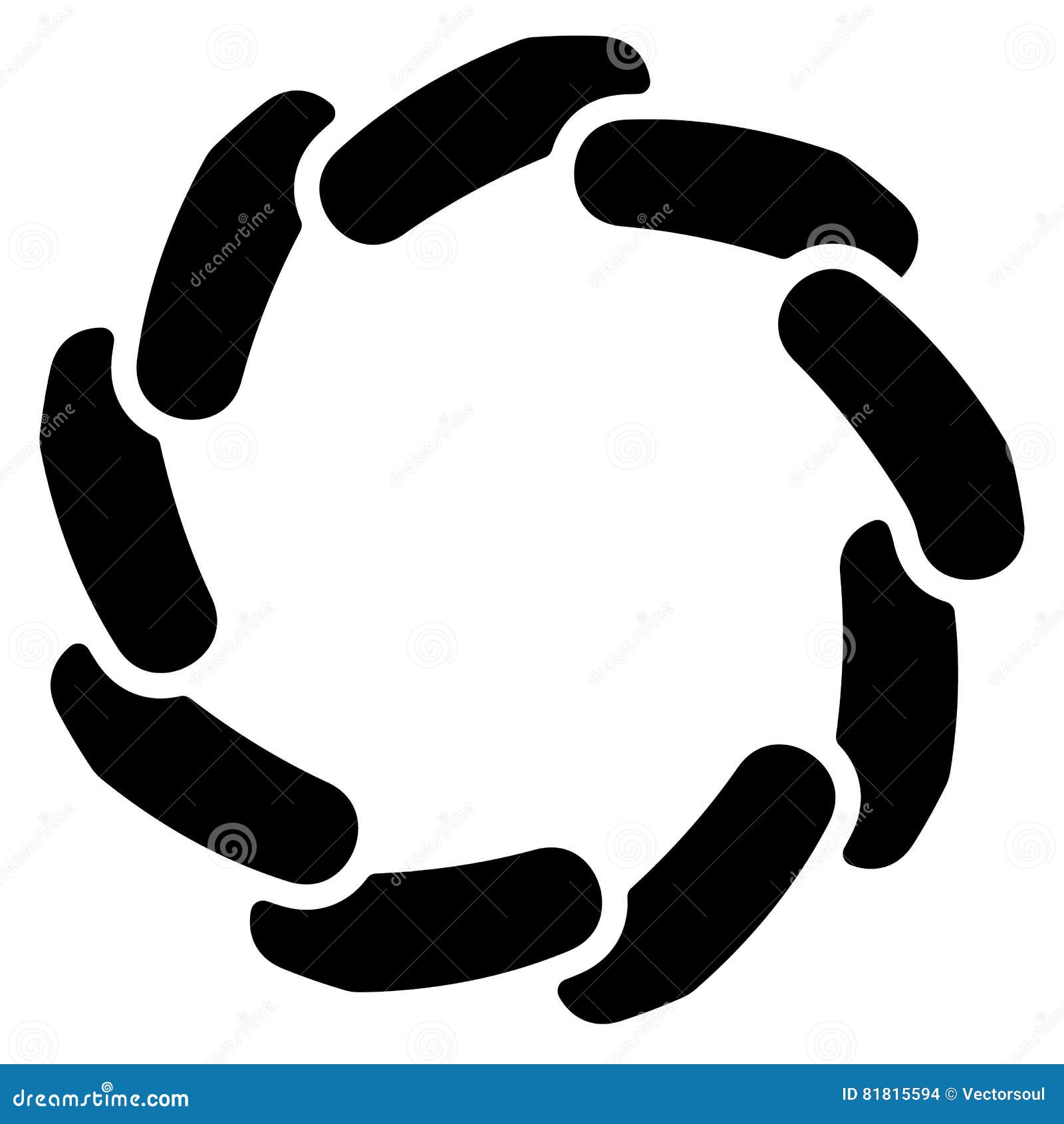 Circular Generic Symbol, Icon - Rotated Overlapping Bars, Rounded ...