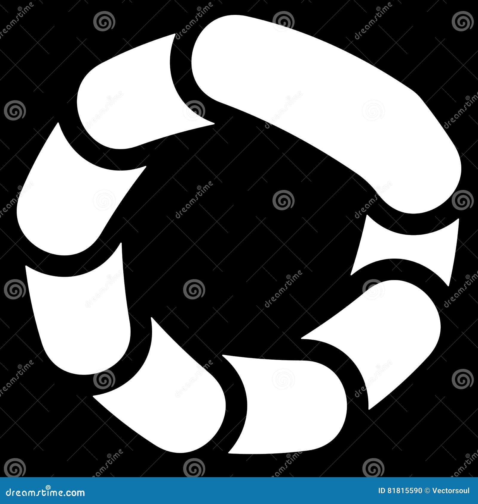 Circular Generic Symbol, Icon - Rotated Overlapping Bars, Rounded ...