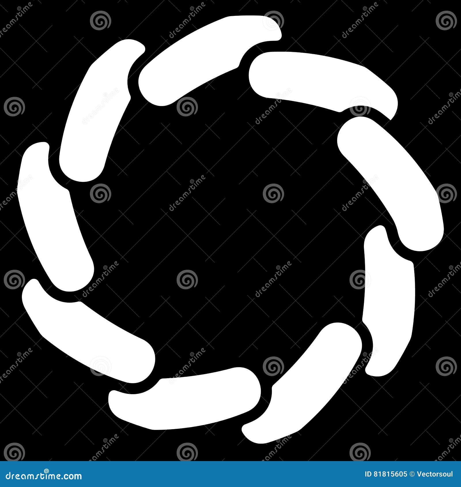Circular Generic Symbol, Icon - Rotated Overlapping Bars, Rounded ...