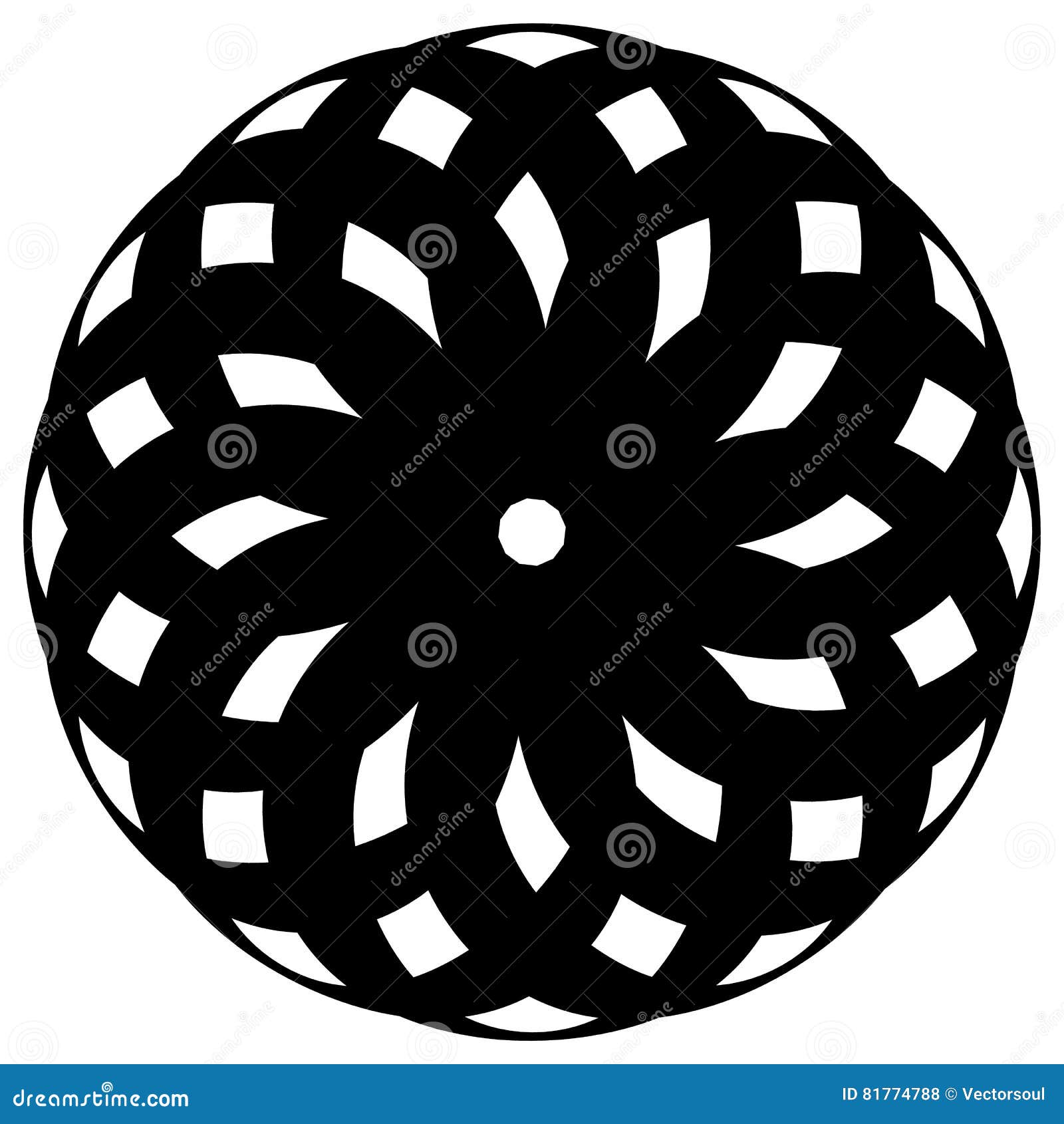 Circular Geometric Decorative Pattern. Abstract Round Element Stock ...