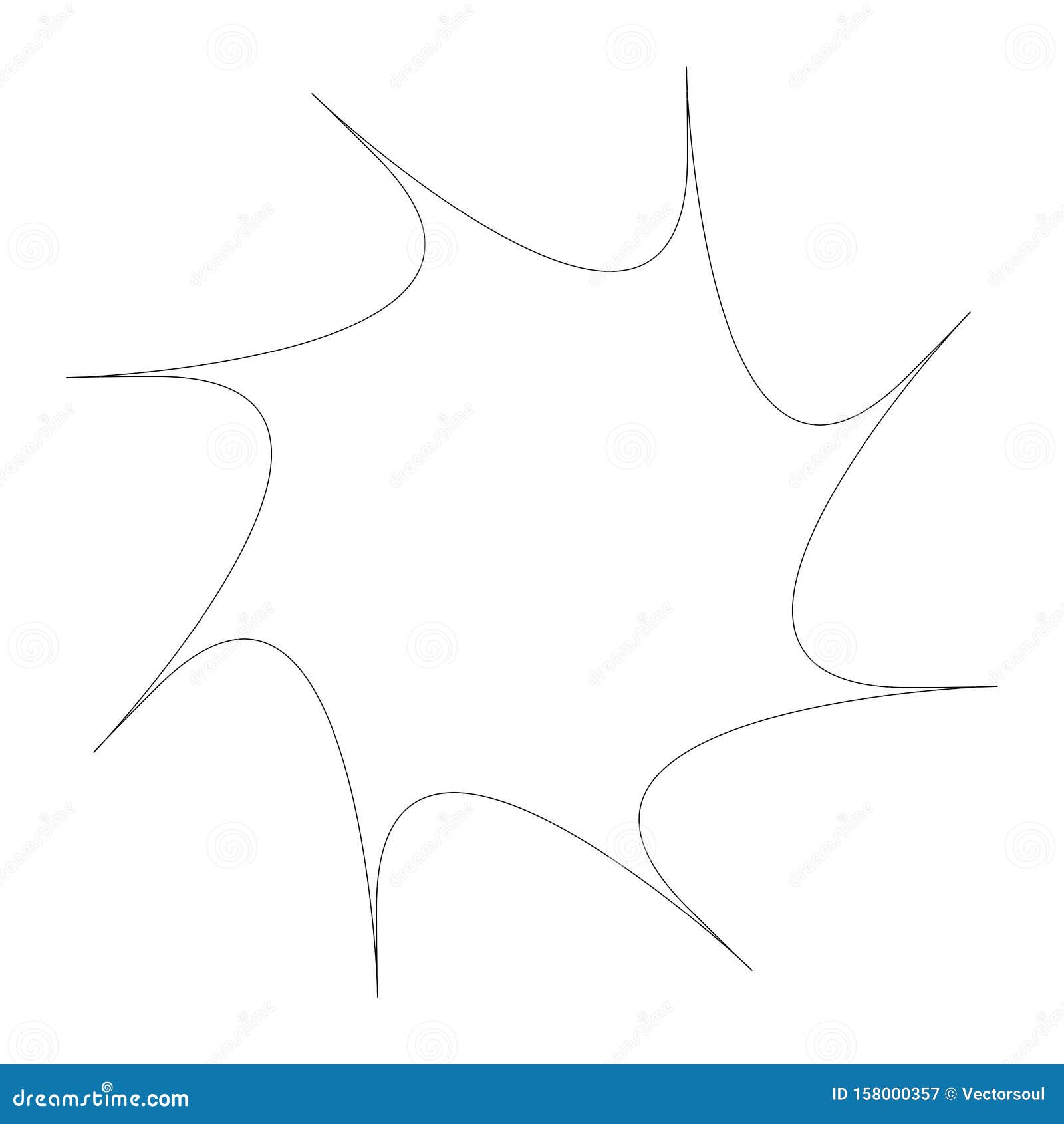 Circular Geometric Design Elements with Editable Lines Outline is Not ...