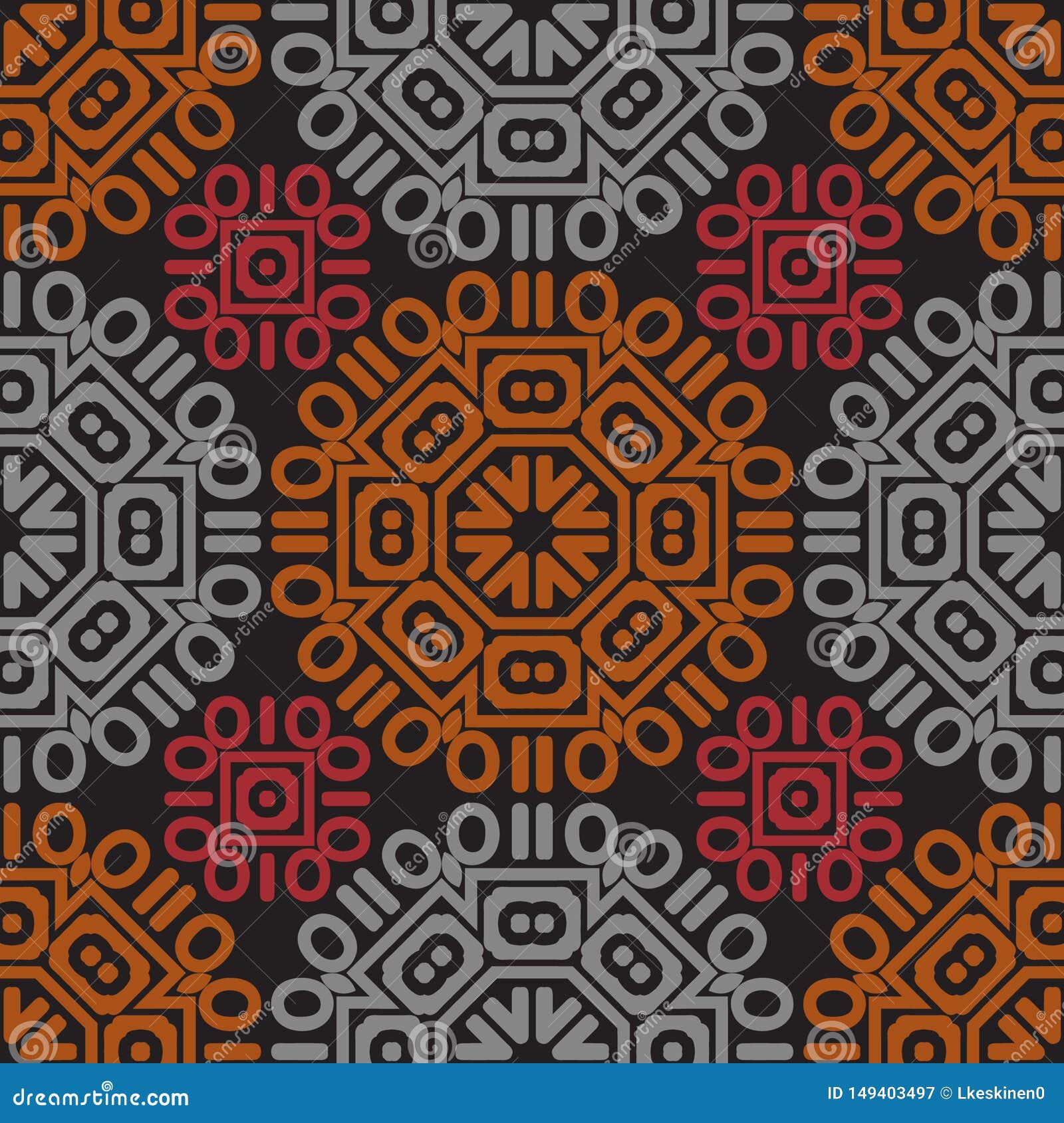 Circular Geometric Pattern Design with Computer Generated Shapes Stock ...
