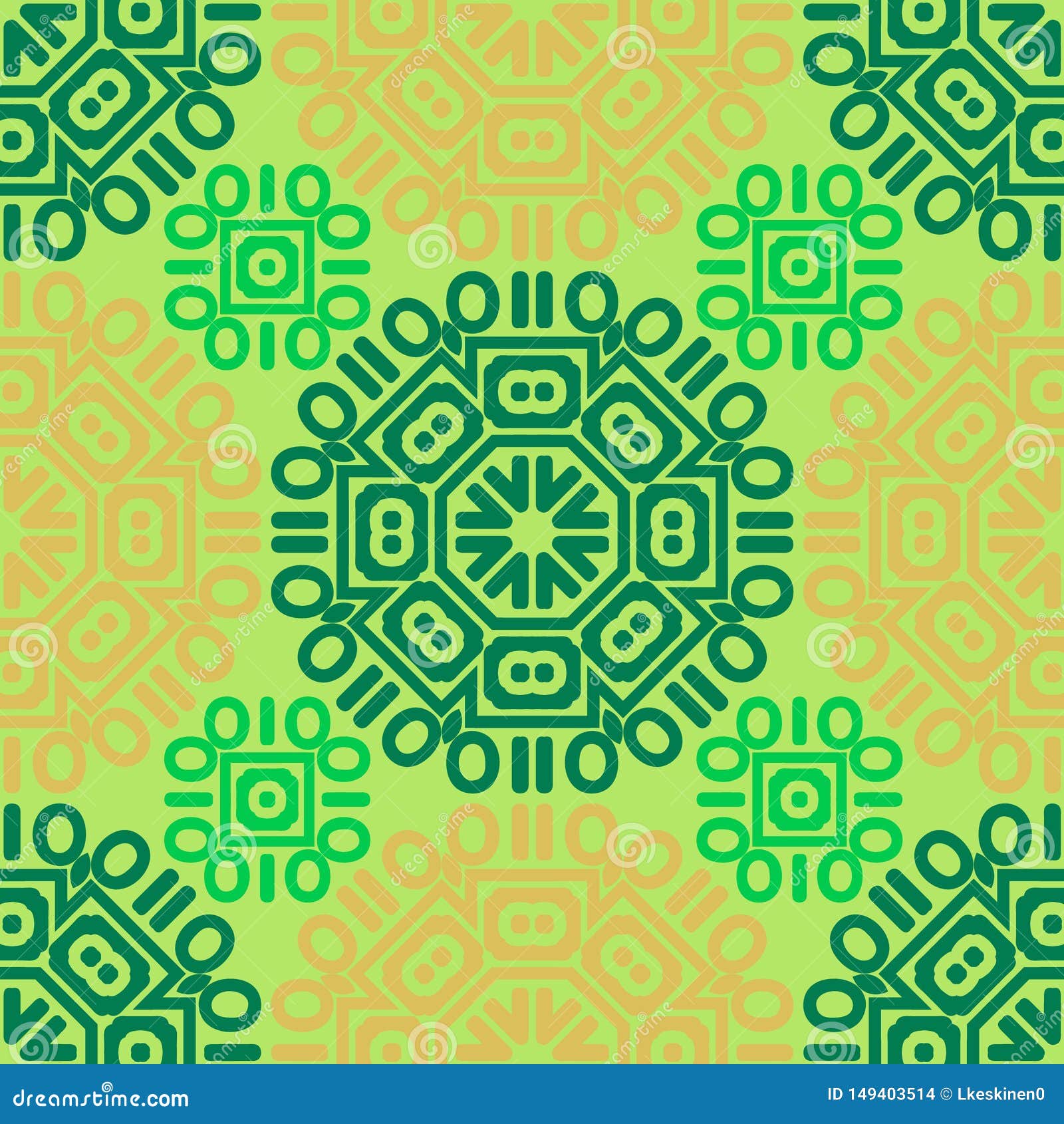 Circular Geometric Pattern Design with Computer Generated Shapes Stock ...