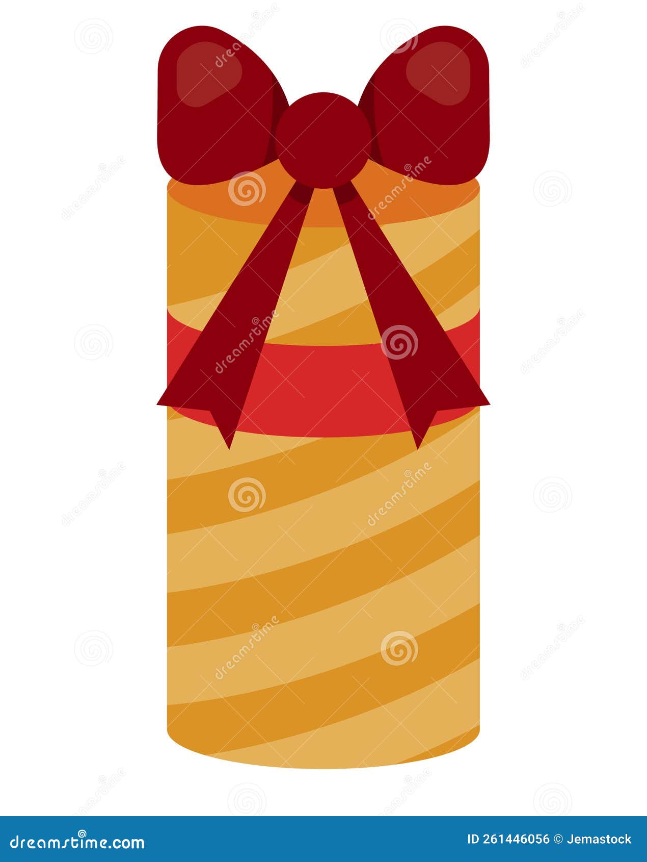 Circular gift box present stock illustration. Illustration of present ...