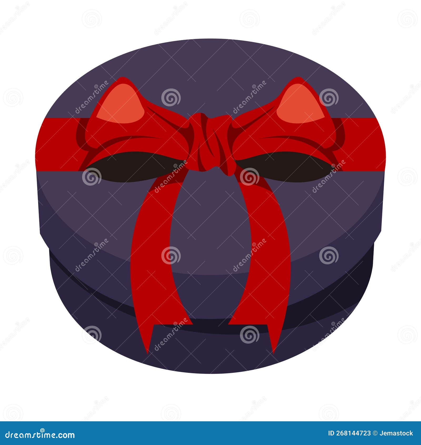 Circular gift with ribbon stock vector. Illustration of anniversary ...