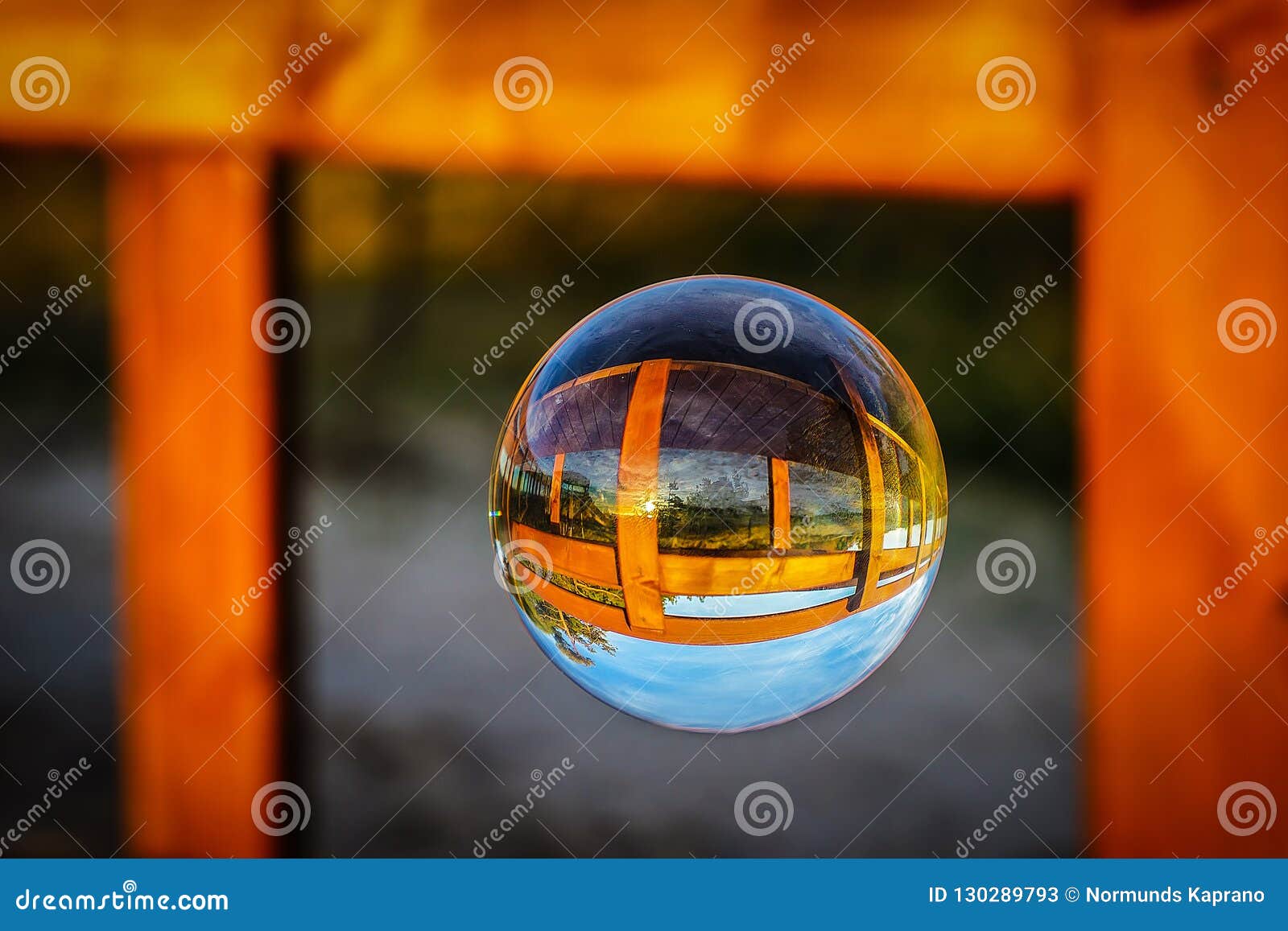 Circular Glass Ball through Camera Stock Image - Image of light, circle ...
