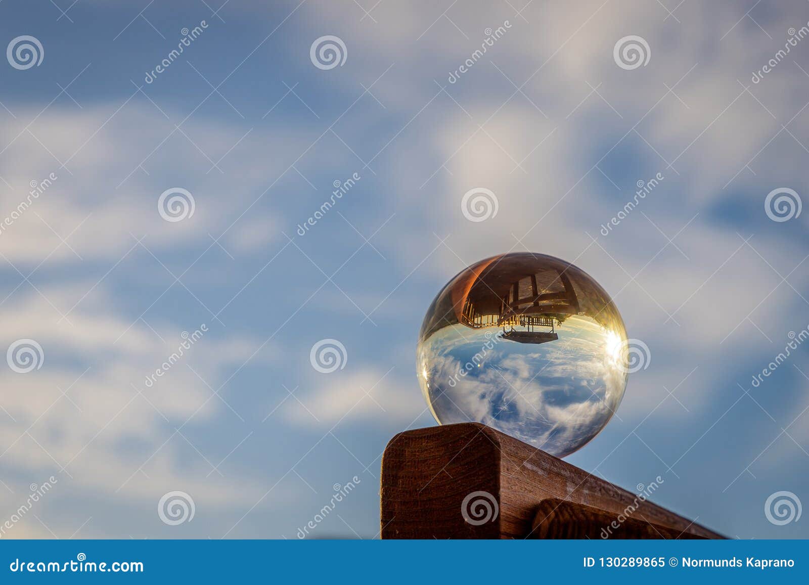 Circular Glass Ball through Camera Stock Image - Image of abstract ...