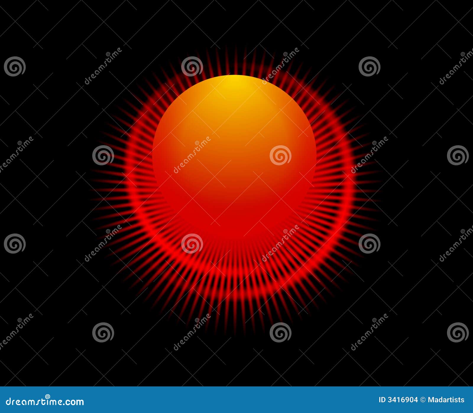 Circular Glowing Logo Black 3 Stock Illustration - Illustration of ...