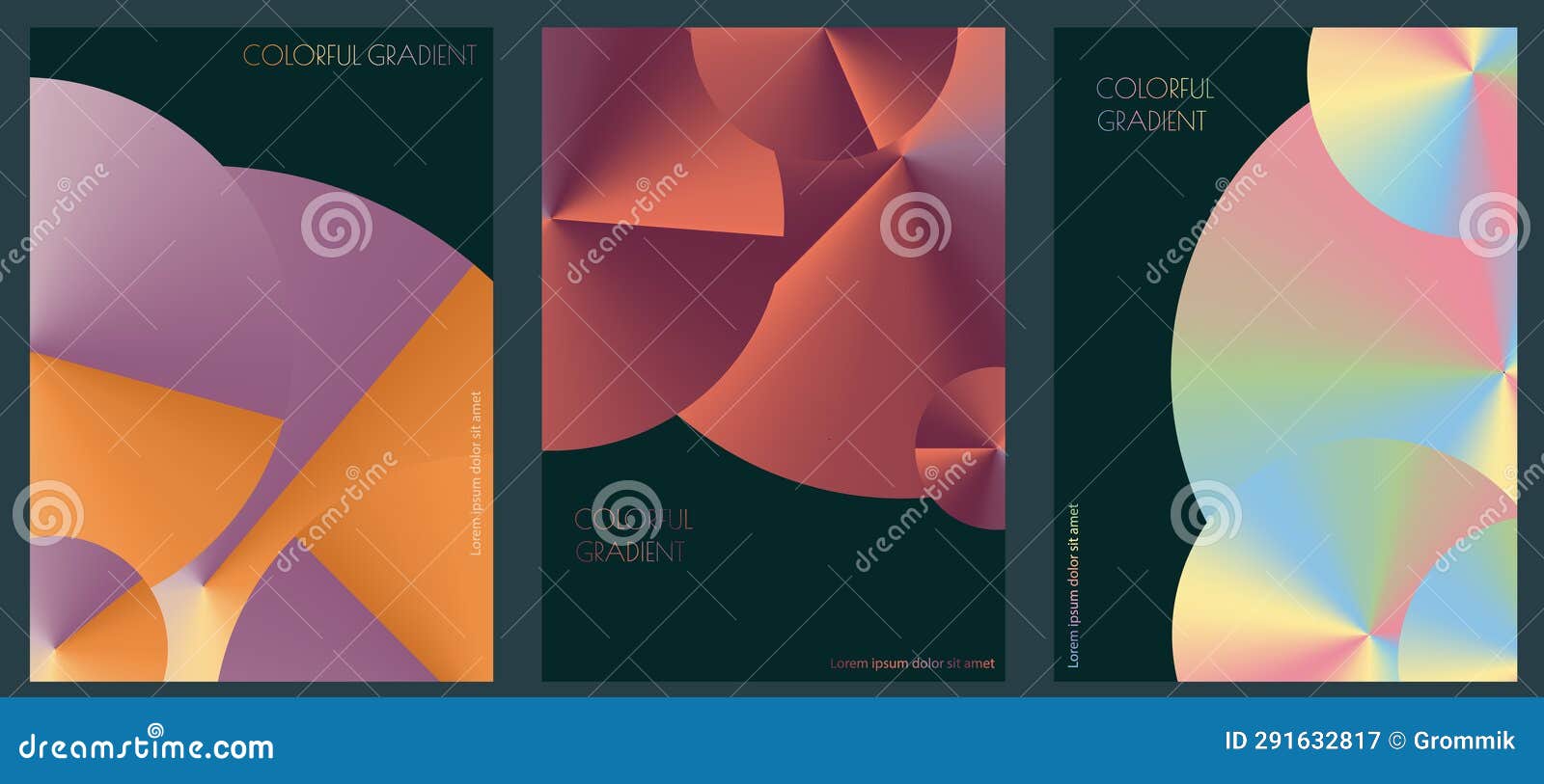 Circular Gradient. Flower Arrangement for Posters, Banners, Covers ...