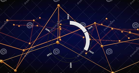 Circular Graph with Numbers and Connecting Lines, Data Visualization ...