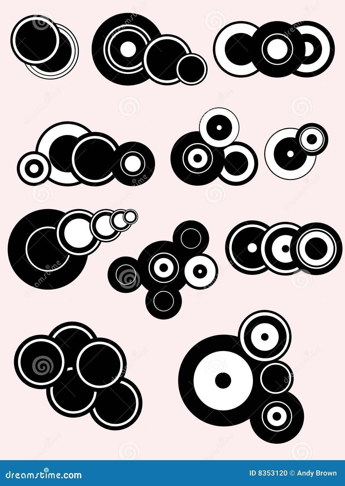 Circular Graphic Elements 1 Stock Vector - Illustration of circle ...