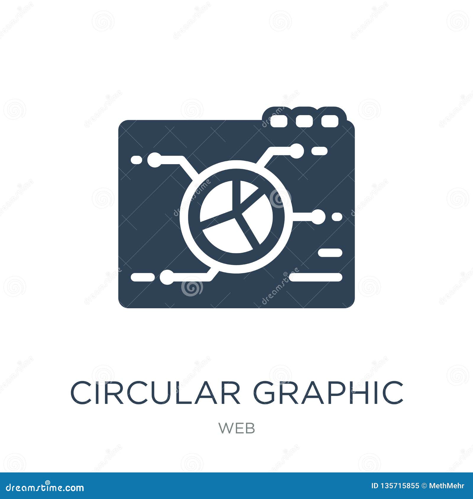 Circular Graphic Icon in Trendy Design Style. Circular Graphic Icon ...