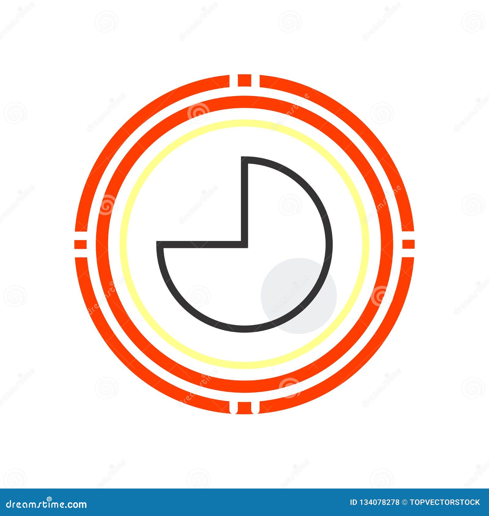 Circular Graphic Icon Vector Sign and Symbol Isolated on White ...