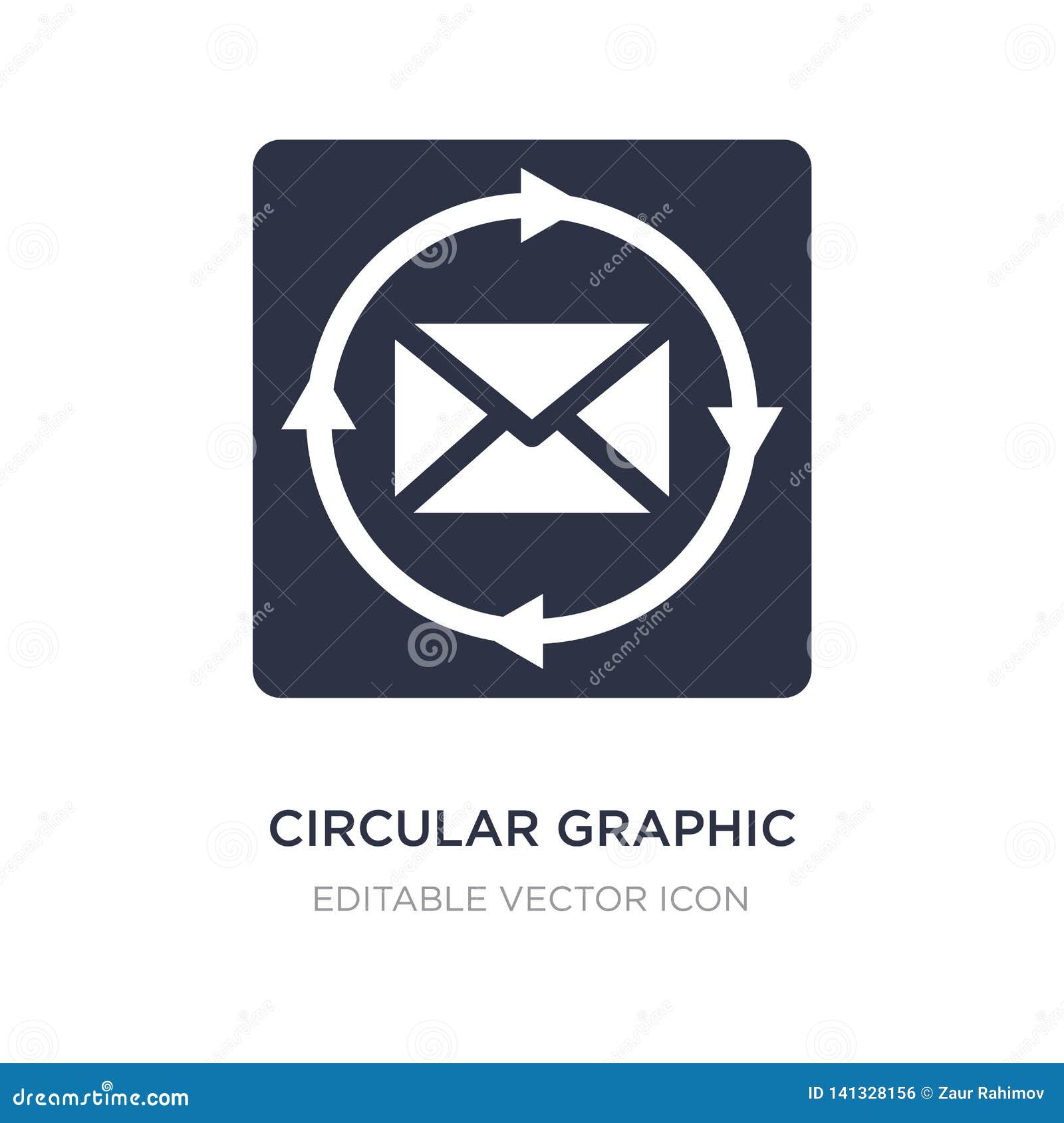 Circular Graphic Icon on White Background. Simple Element Illustration ...