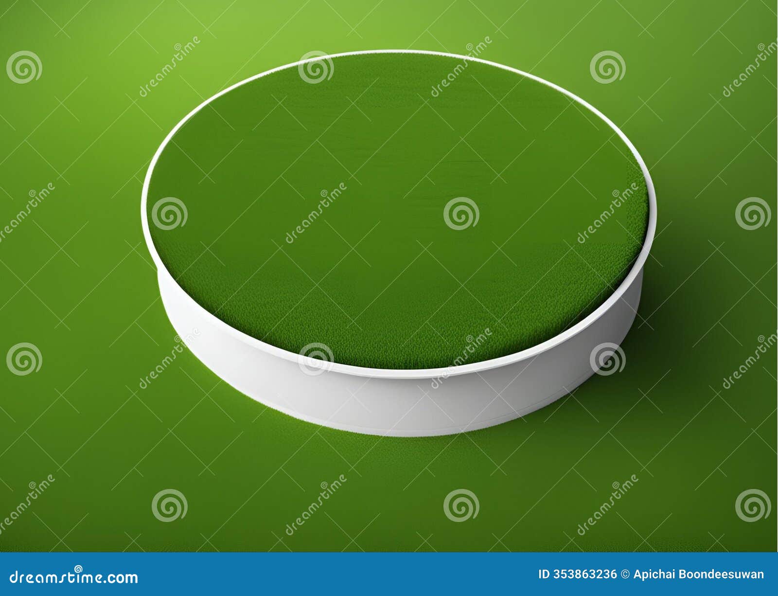 Circular Green Grass Platform Elevated Display Stand Eco Friendly ...