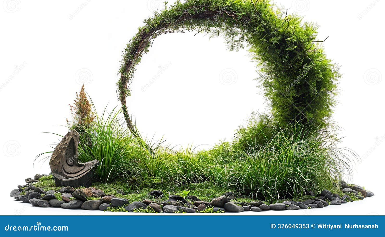 Circular Greenery Frame stock illustration. Illustration of circular ...