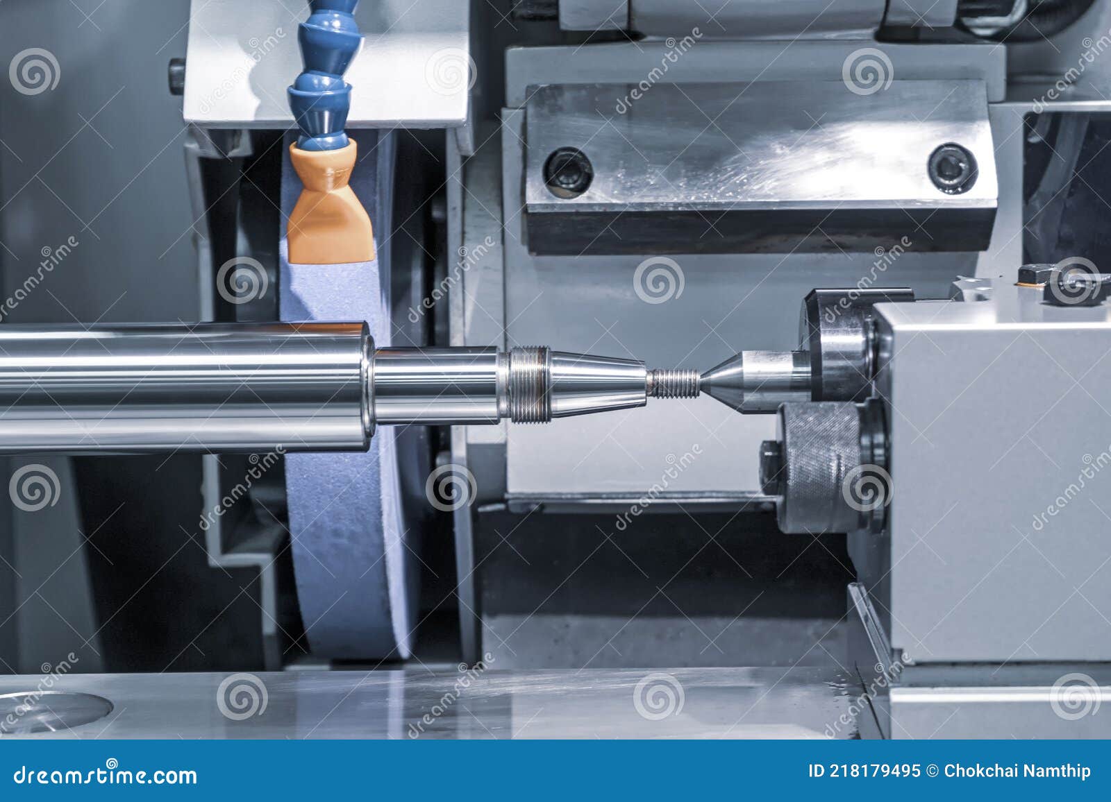 Circular Grinding Machine Precision Working Metal Machinery Stock Image ...