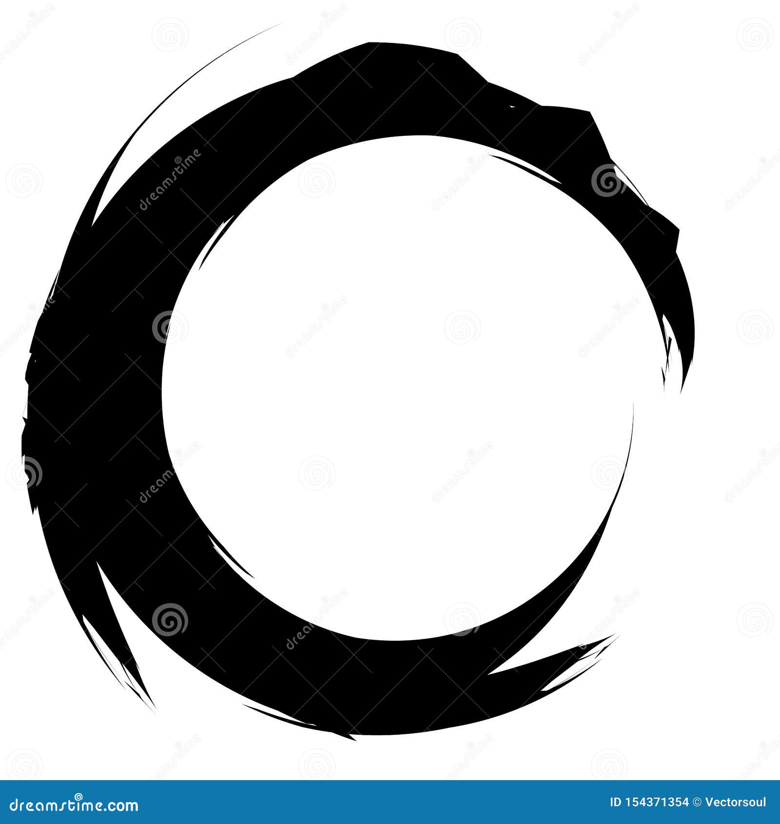 Circular Grungy Grunge Circle Frame / Splatter, Splash Effect Isolated ...