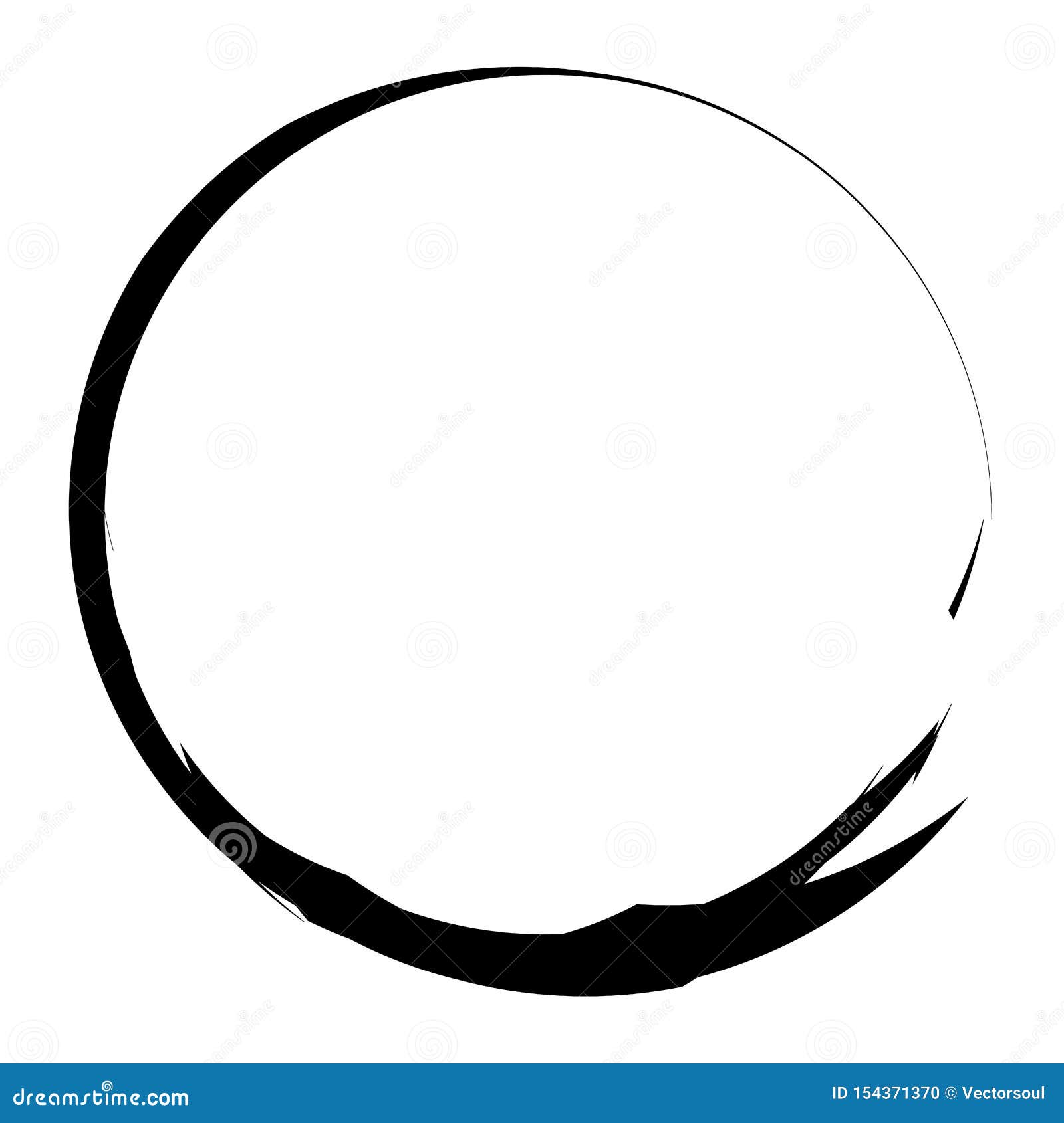 Circular Grungy Grunge Circle Frame / Splatter, Splash Effect Isolated ...