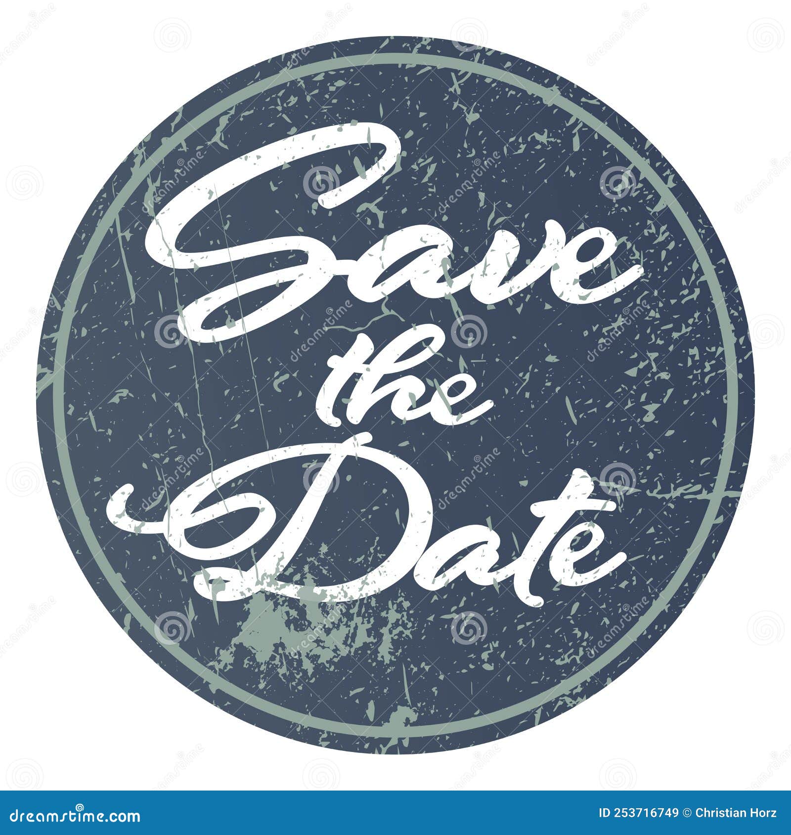 Circular Grungy SAVE the DATE Stamp or Sticker Stock Vector ...
