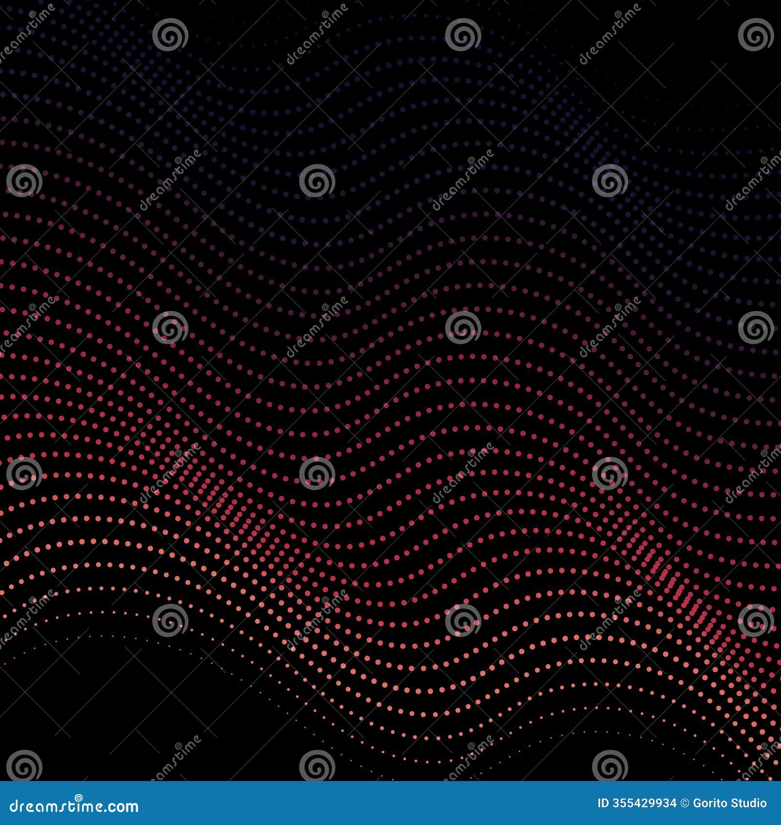 Red Circular Halftone Pattern Faded Gradient Tilted Border Vector ...