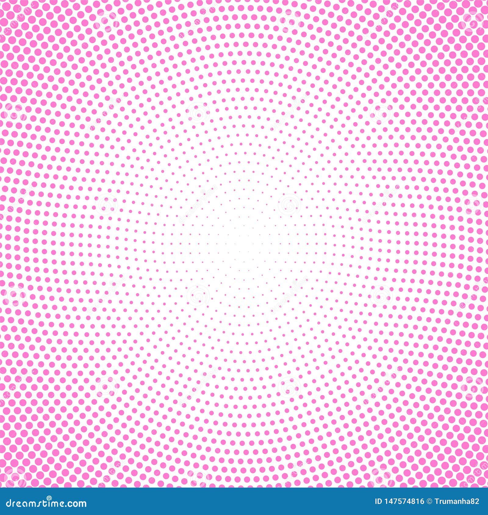 Abstract Pink Circular Halftone Dots Pattern in White Background Stock ...